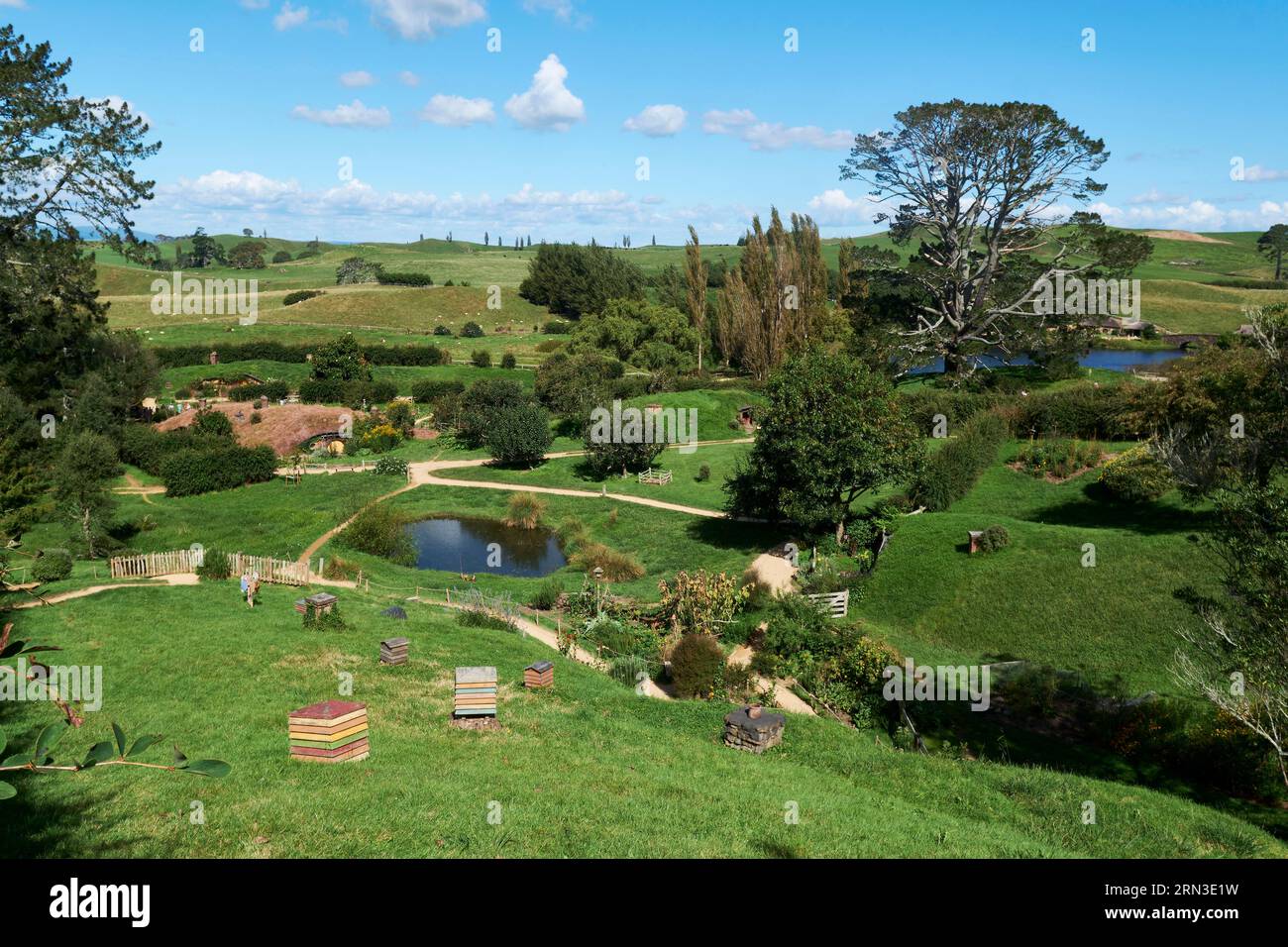 New Zealand, North Island, Matamata, Hobbitebourg, the Hobbit village ...