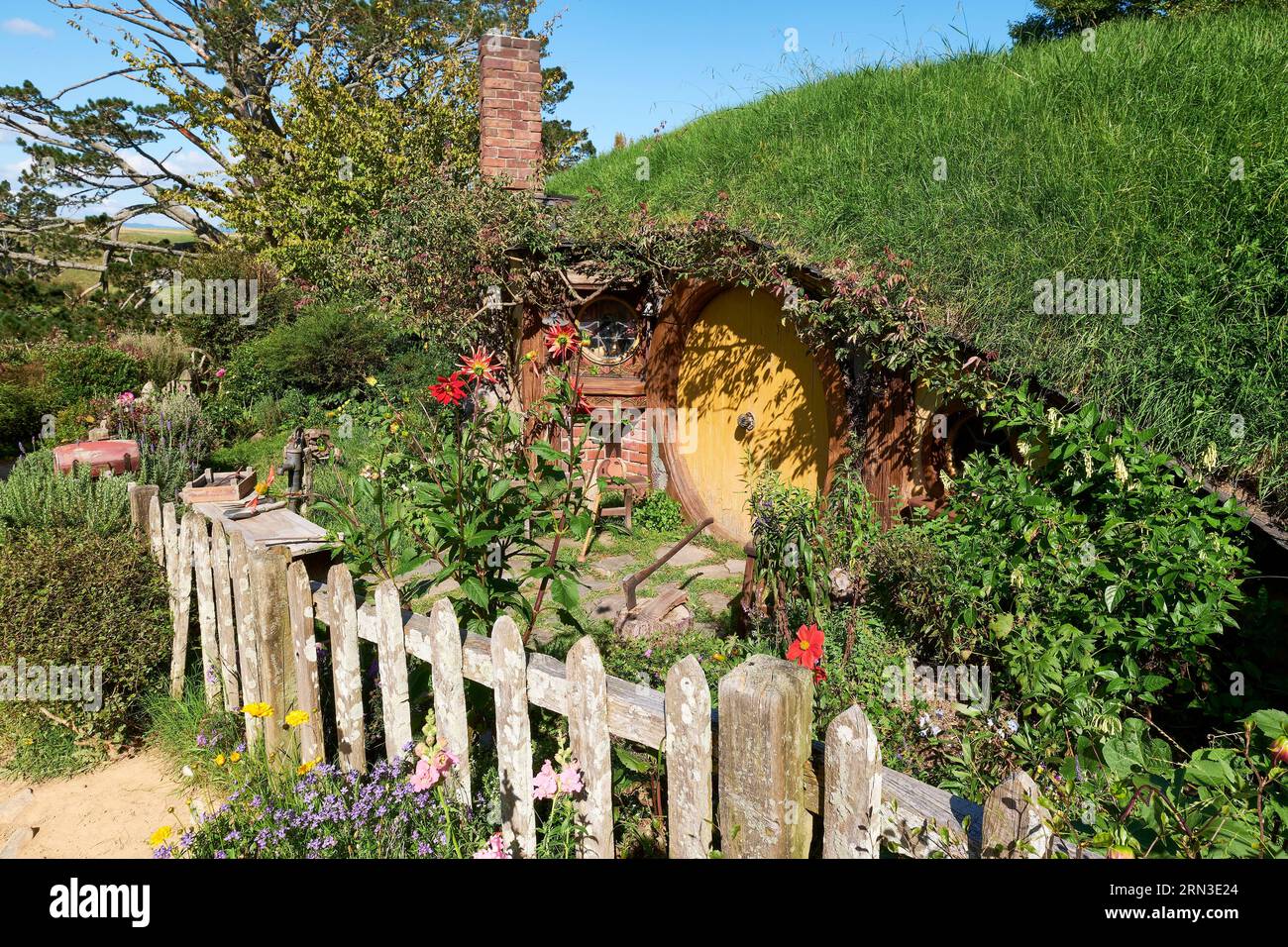 New Zealand, North Island, Matamata, Hobbitebourg, the Hobbit village ...