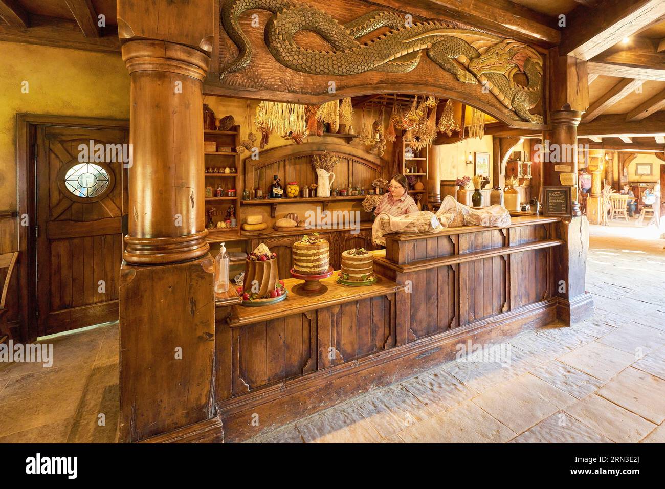 New Zealand, North Island, Matamata, Hobbitebourg, the Hobbit village ...