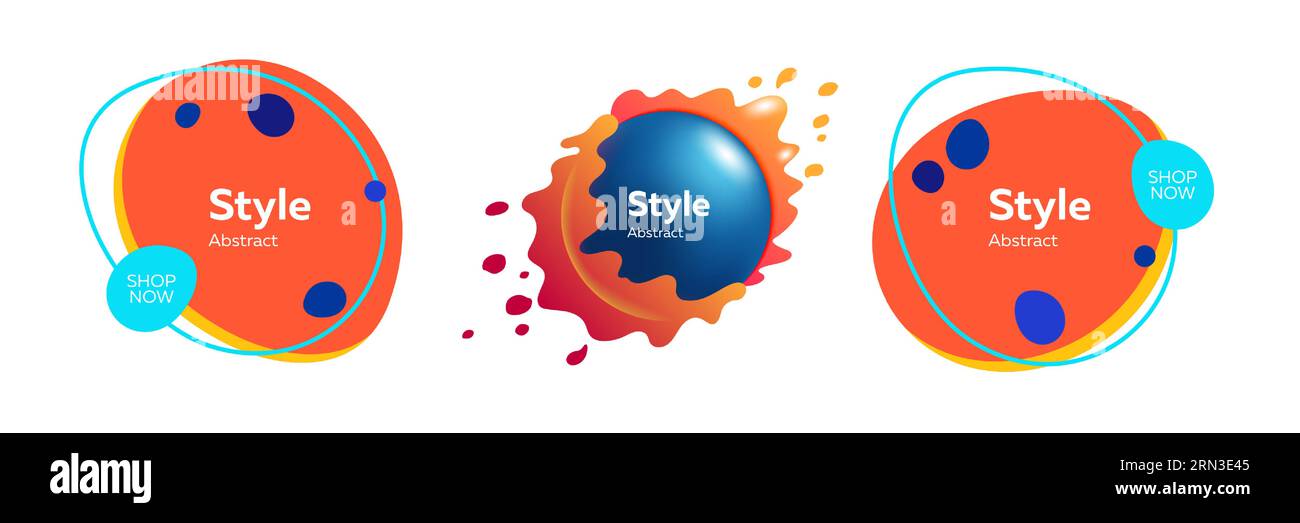 Modern composition of fluid blobs for card background Stock Vector Image & Art - Alamy