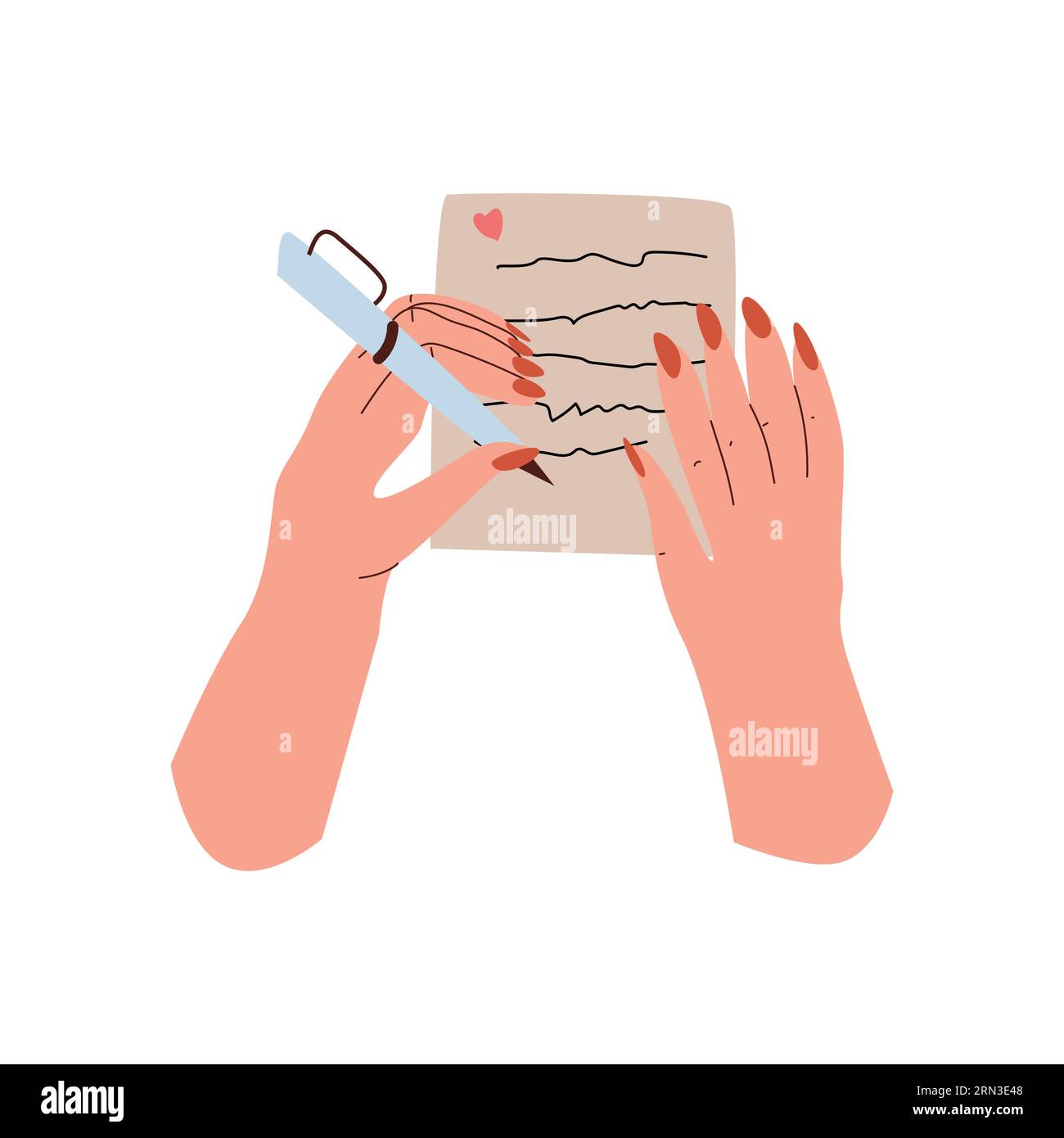 romantic letter, writing a love letter concept Stock Vector Image & Art ...