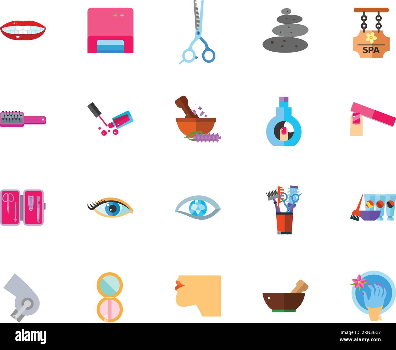 Beauty salon icon set Stock Vector Image & Art - Alamy