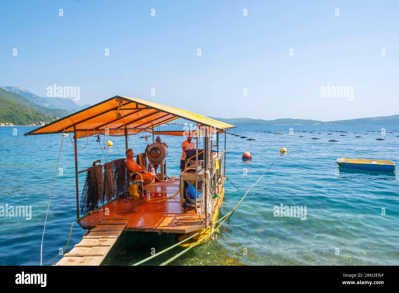 Montenegro, Adriatic coast, Bay of Kotor, Strait of Verige, Kamenari ...