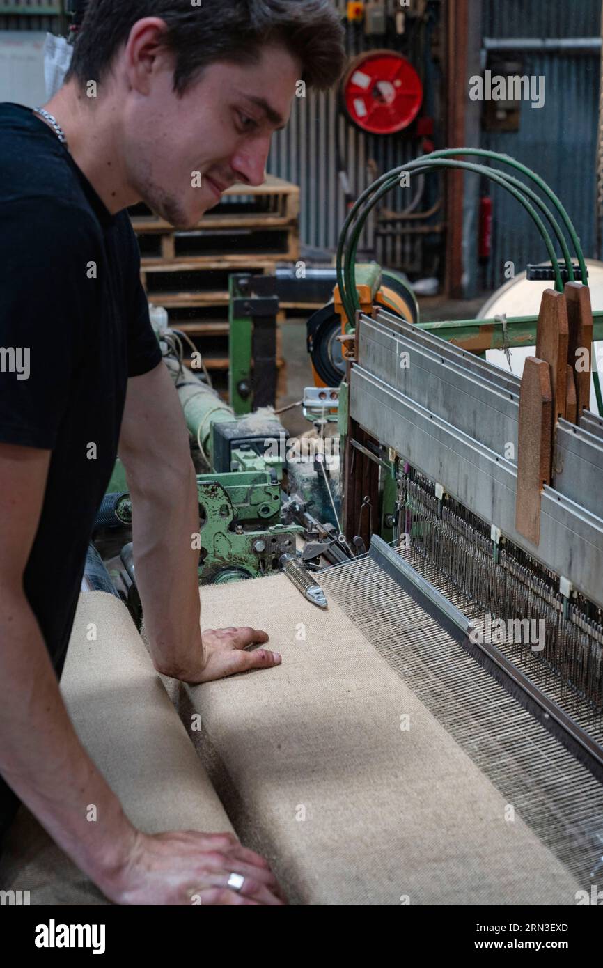 France, Seine Maritime, Luneray, Flax and artistic fiber festival, Le ...