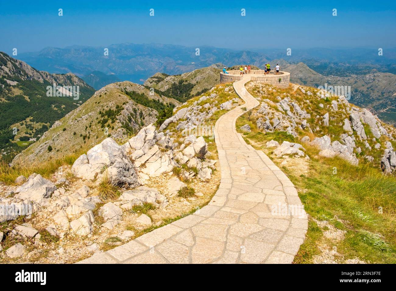 Montenegro, Central Region, Lovcen National Park, mausoleum of Njegos, prince bishop Peter II ...