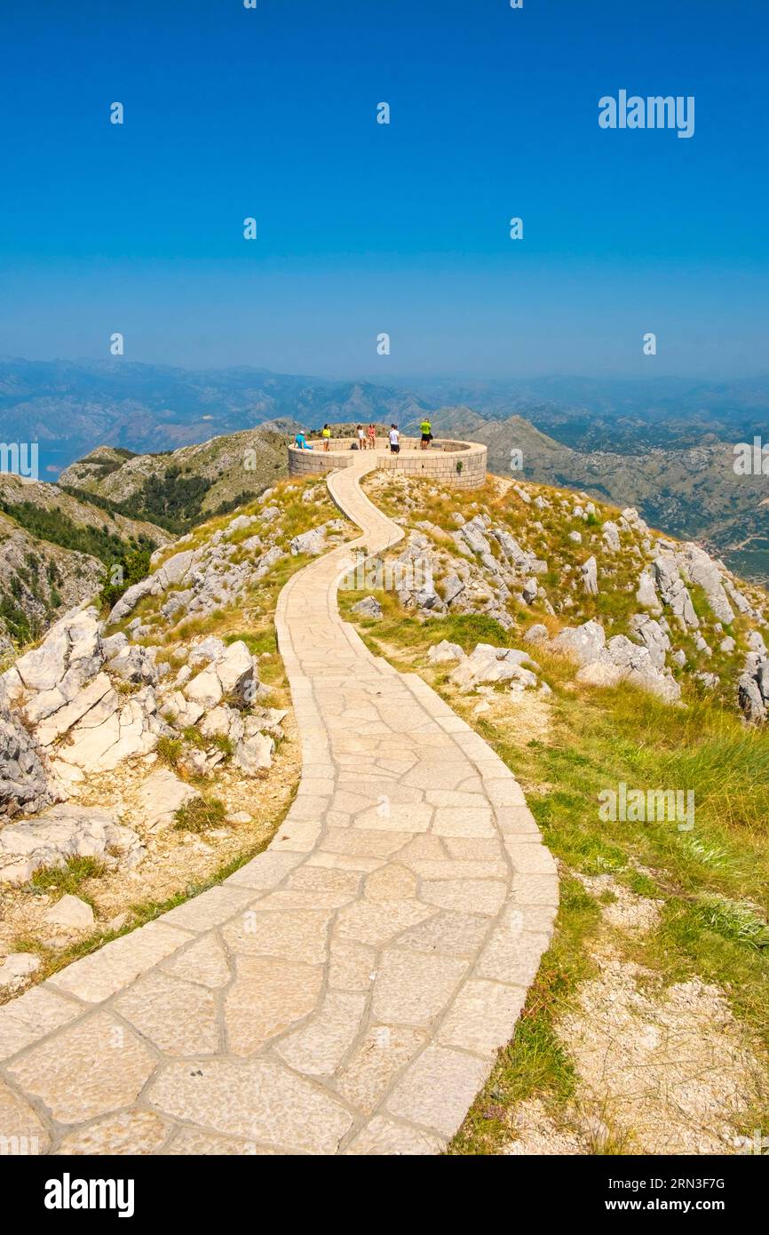 Montenegro, Central Region, Lovcen National Park, mausoleum of Njegos, prince bishop Peter II ...