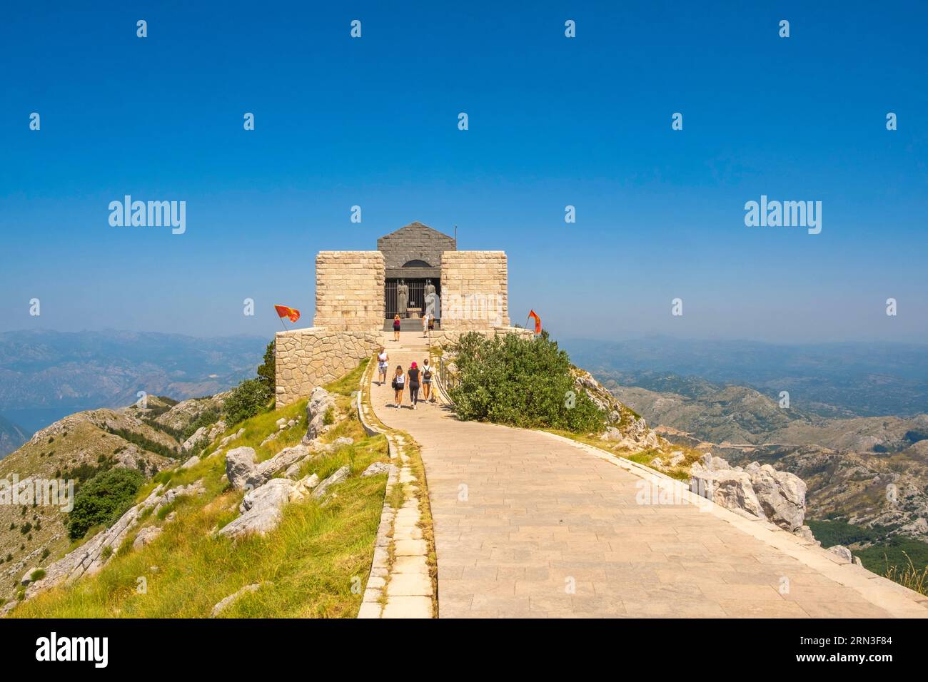 Montenegro, Central Region, Lovcen National Park, mausoleum of Njegos, prince bishop Peter II ...