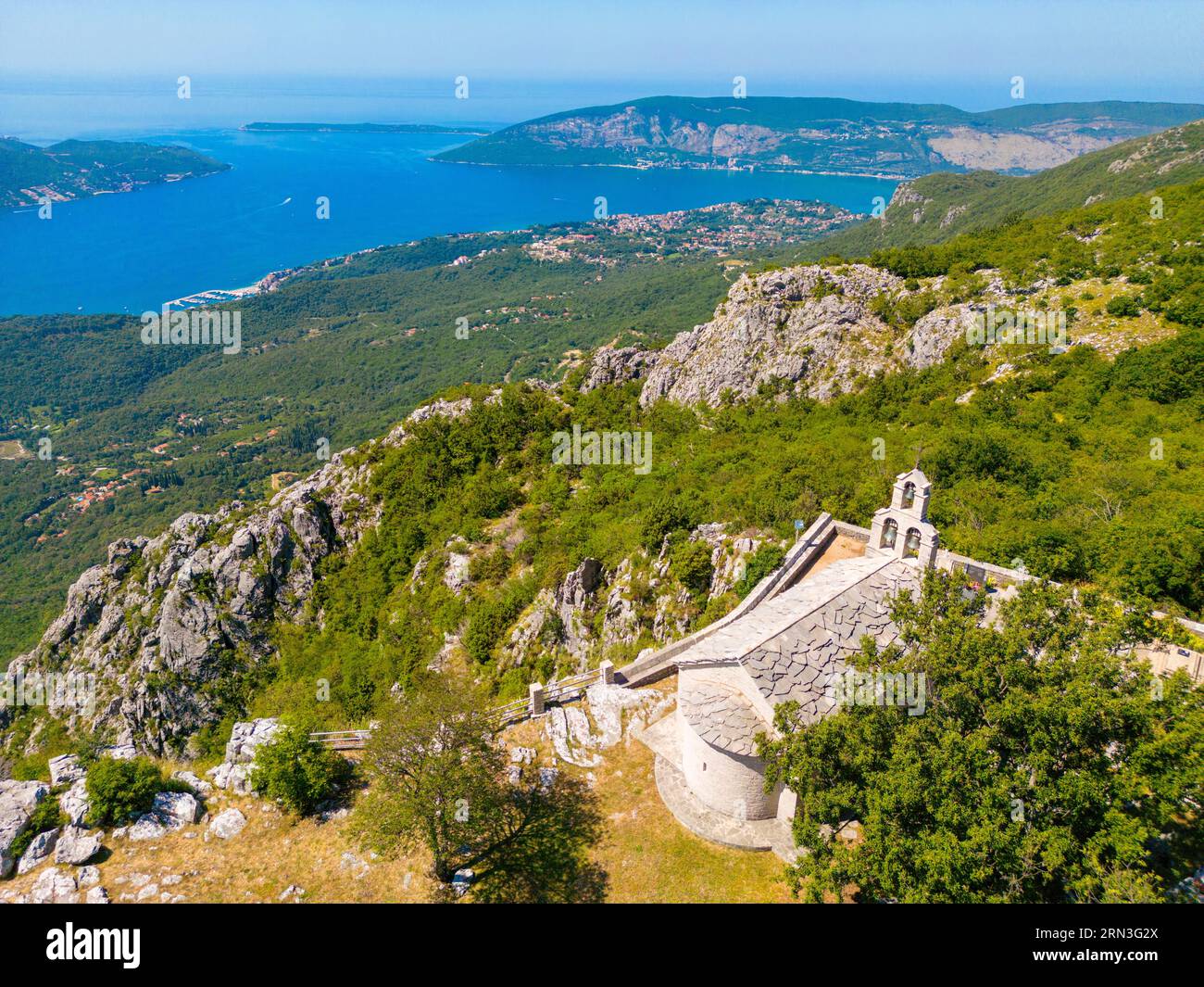 Montenegro, Orjen massif, Zibleji, village and Saint Nicholas (Sveti ...