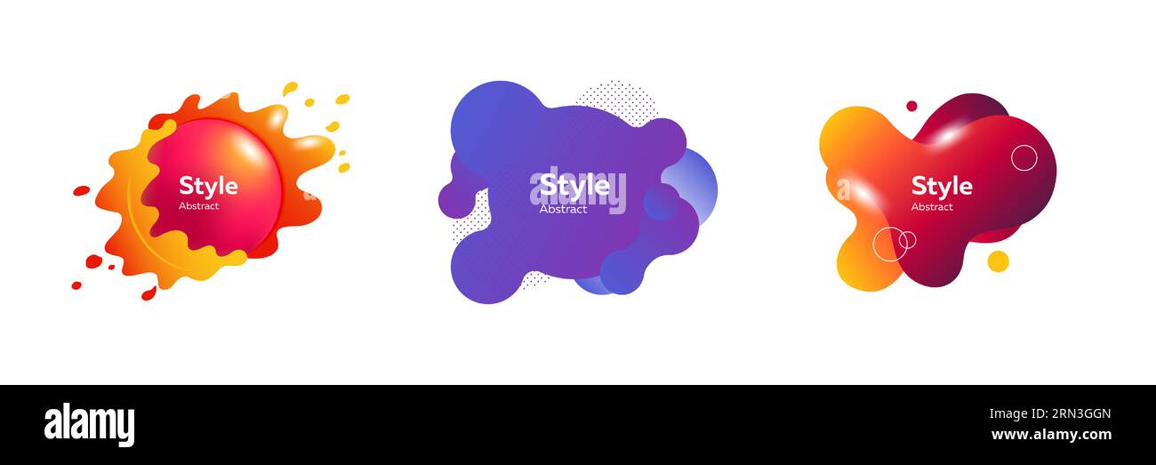 Modern composition of abstract wavy blobs Stock Vector Image & Art - Alamy