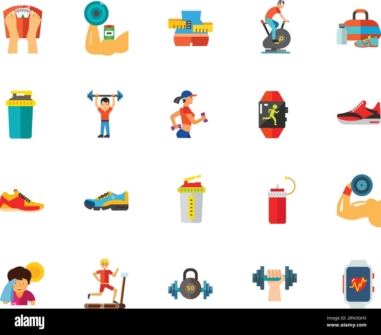 Fitness icon set Stock Vector Image & Art - Alamy