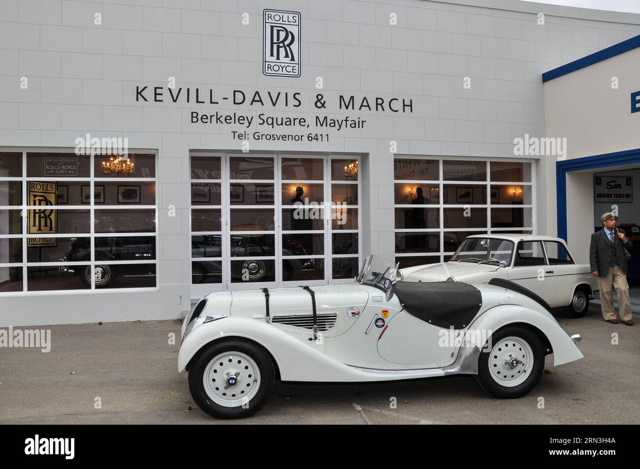 Reproduction of a Rolls Royce car showroom, named Kevill-Davis & March ...