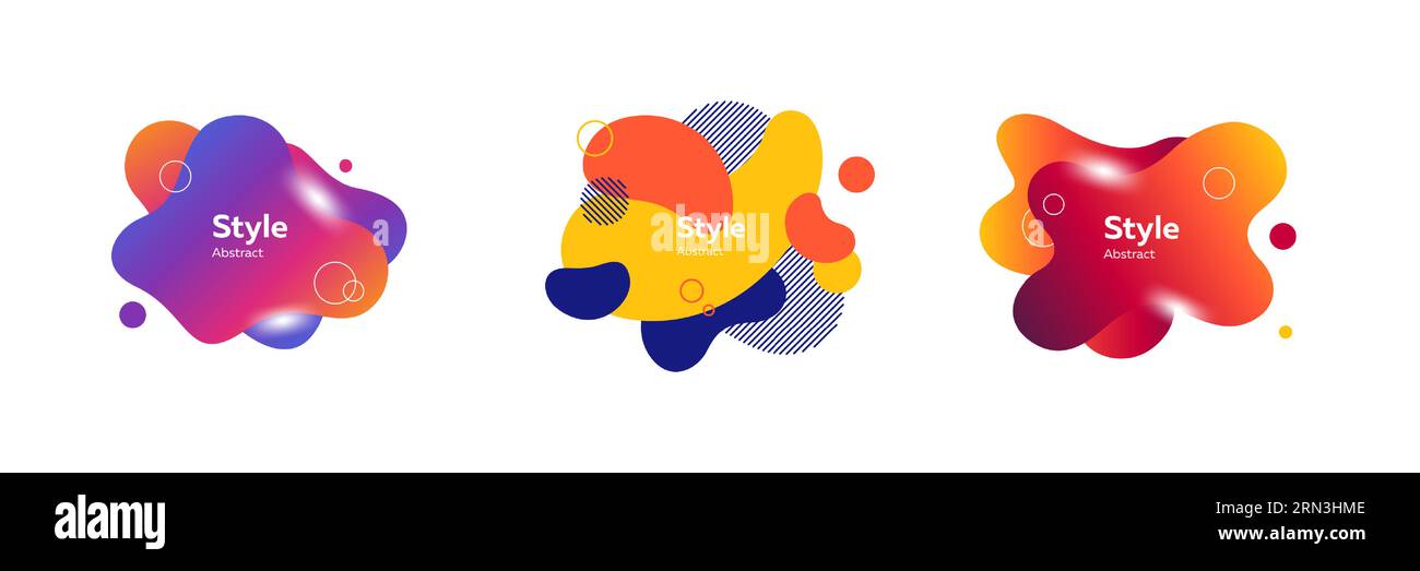 Set of layered colorful blobs Stock Vector Image & Art - Alamy