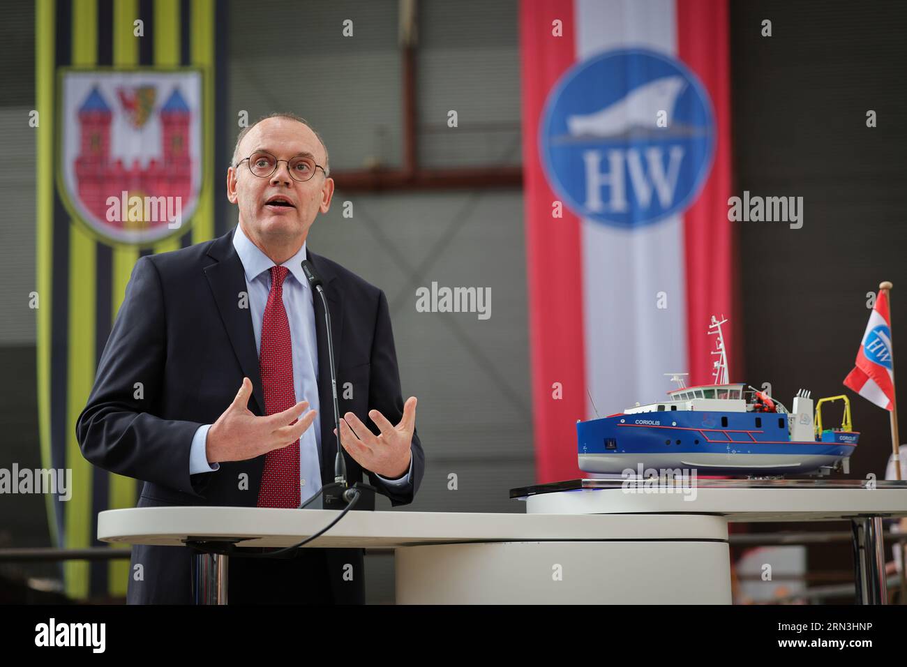 Lauenburg, Germany. 31st Aug, 2023. Engelbert Beyer, Chairman of the Supervisory Board of the ...