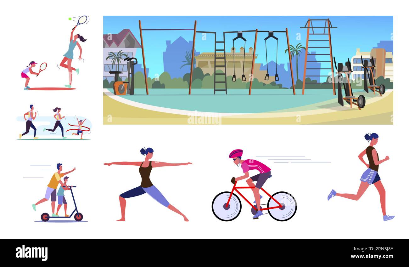 Sporty woman during workout Stock Vector Images - Alamy