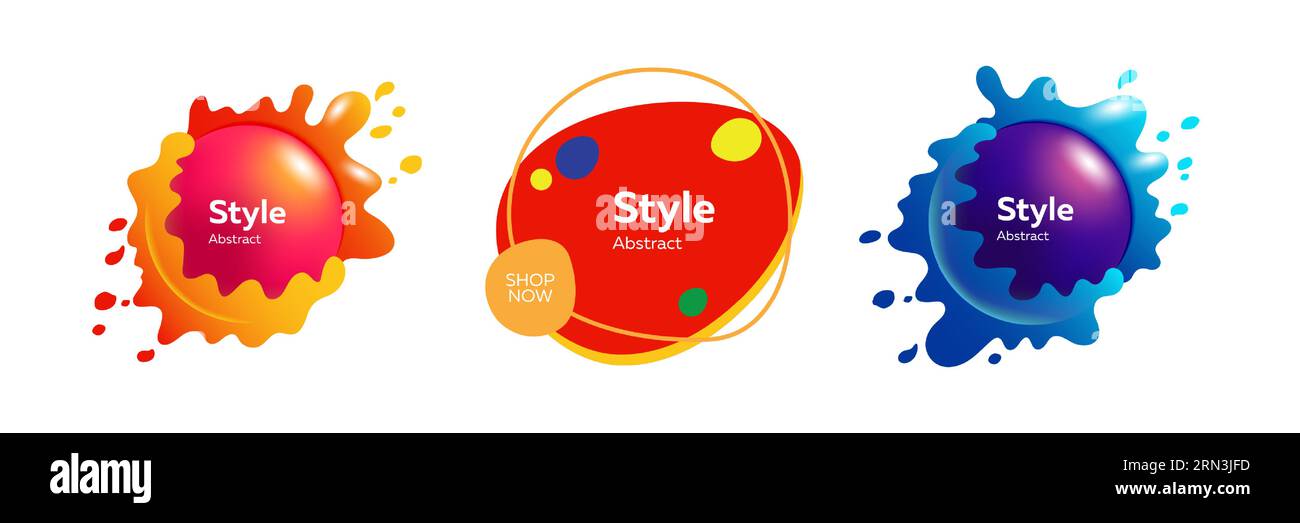 Modern composition of abstract blobs for card background Stock Vector ...