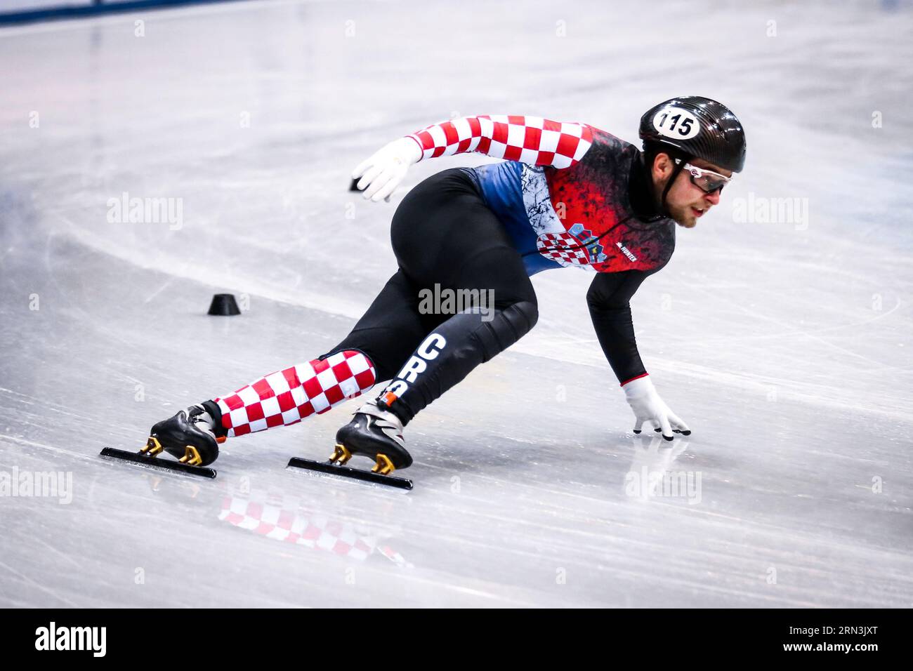Dresden, Germany, February 01, 2019: Ivan Martinic of Croatia competes ...