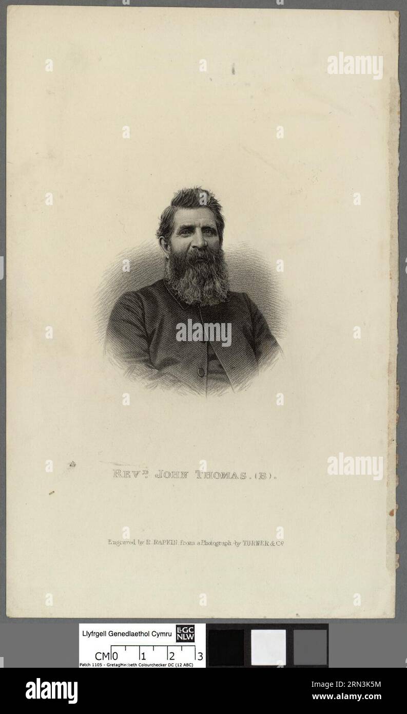Revd. John Thomas 19th century by R. Rapkin Stock Photo - Alamy