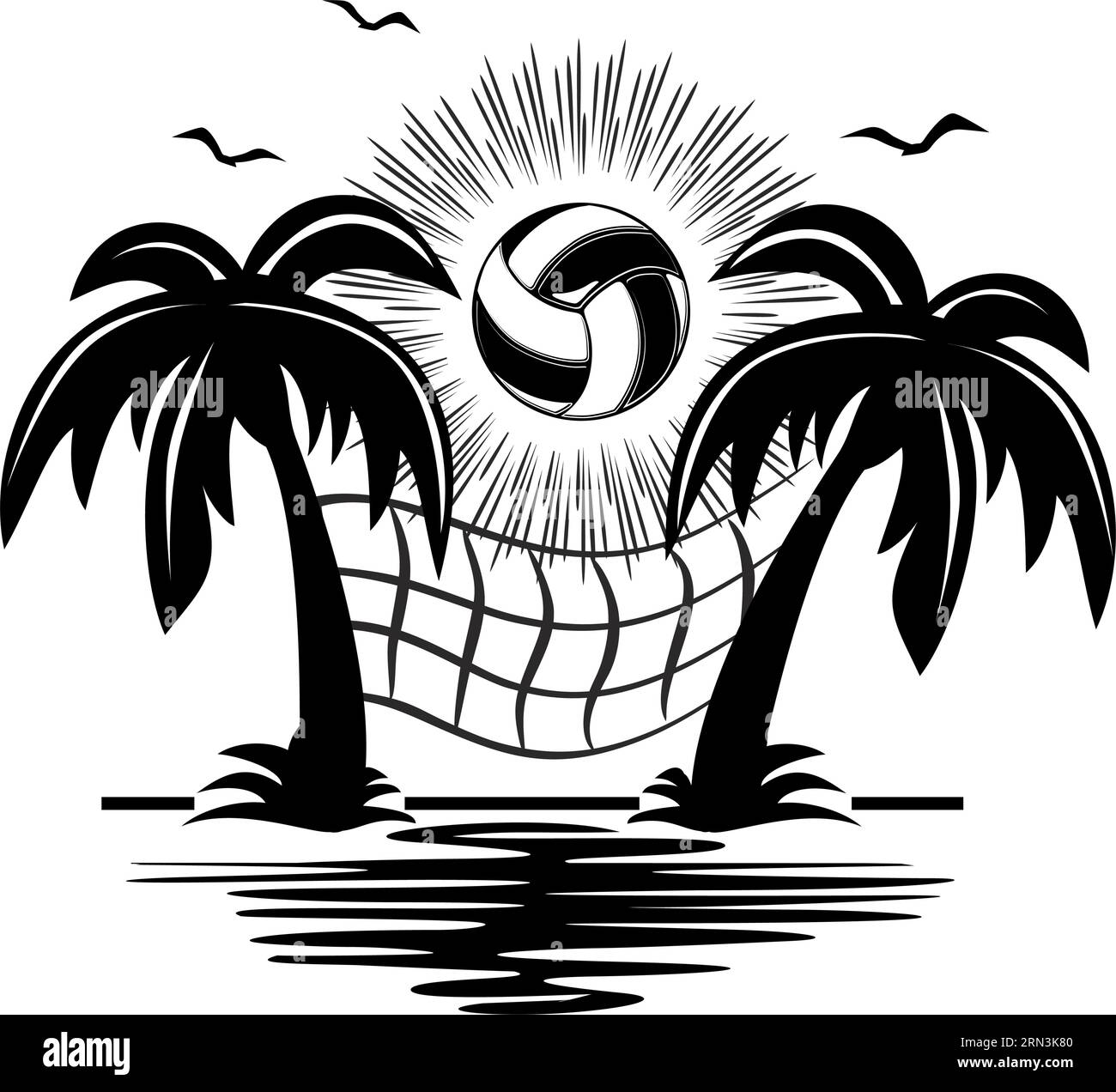 Volleyball sketch hi-res stock photography and images - Alamy