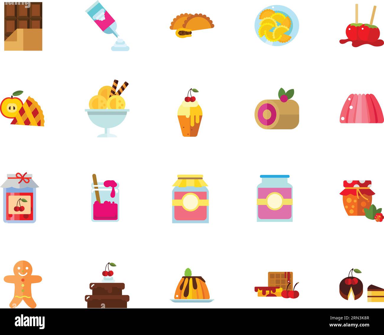 Desserts icon set Stock Vector Image & Art - Alamy
