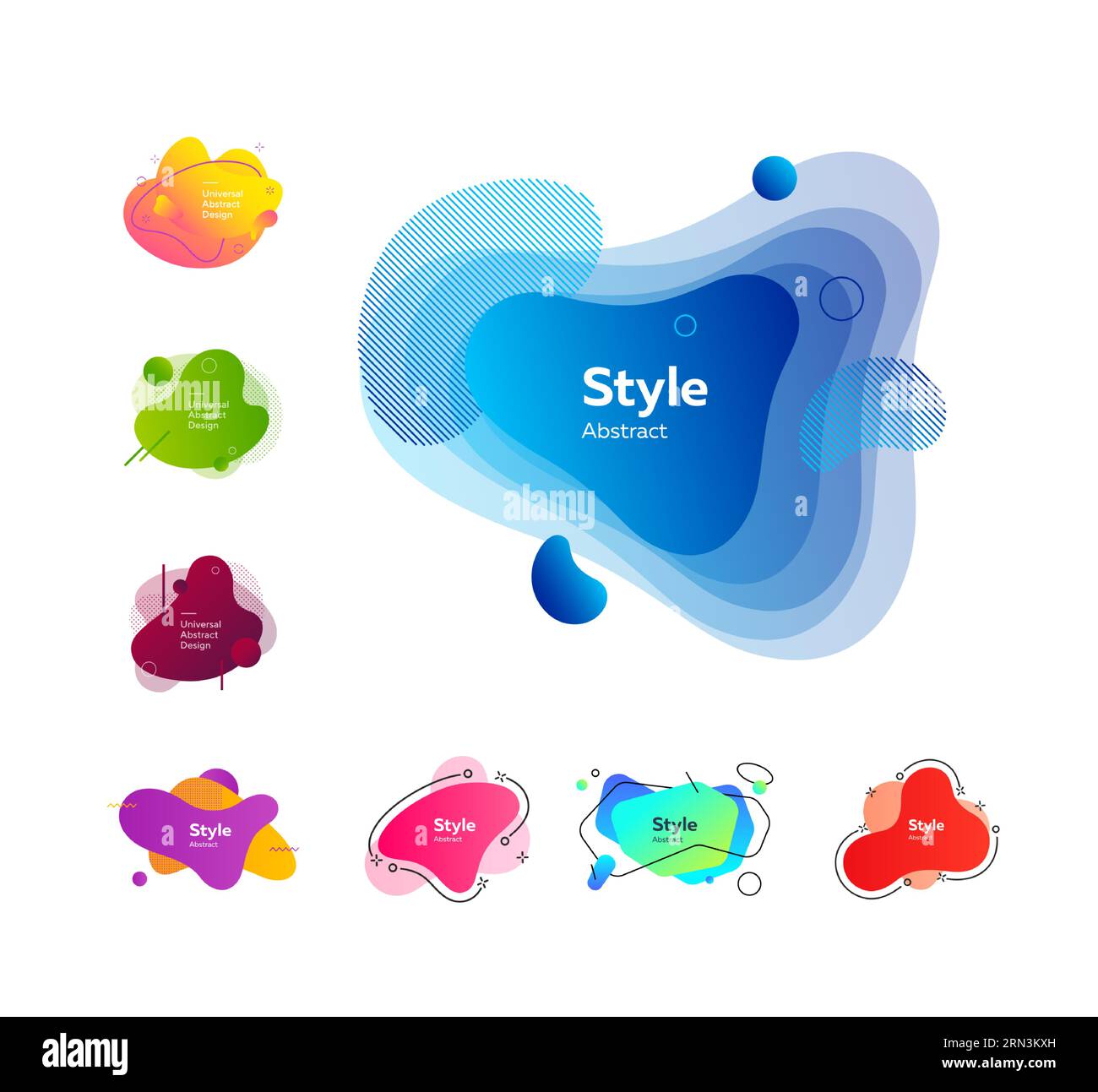 Multi-colored collection of creative shapes Stock Vector Image & Art ...