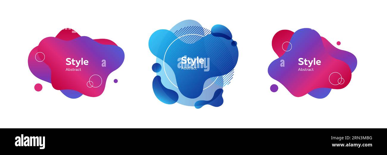 Collage of colorful unique wavy blobs Stock Vector Image & Art - Alamy