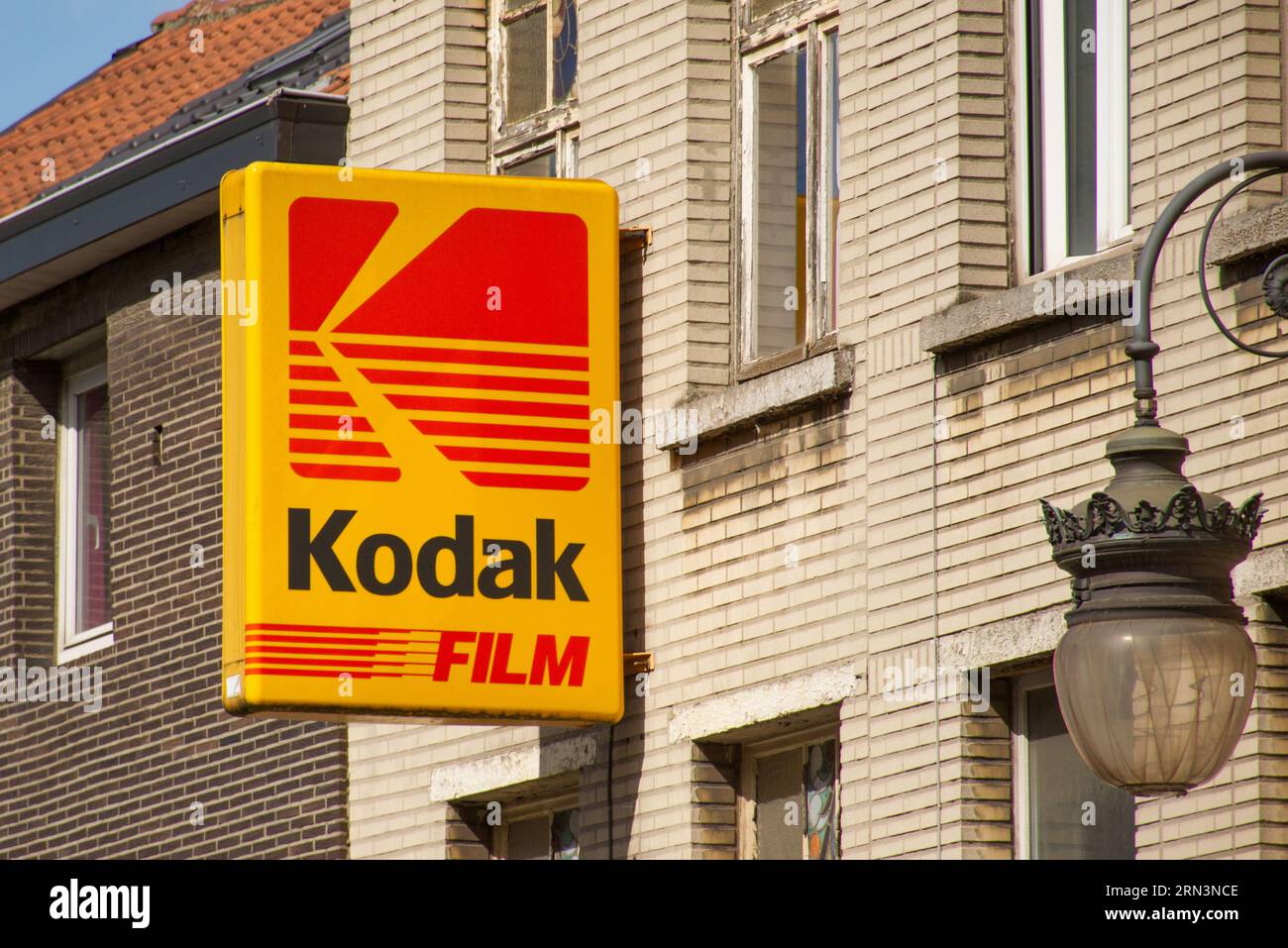 The logo sign of KODAK Film, shot in the heart of Brussels, Belgium ...