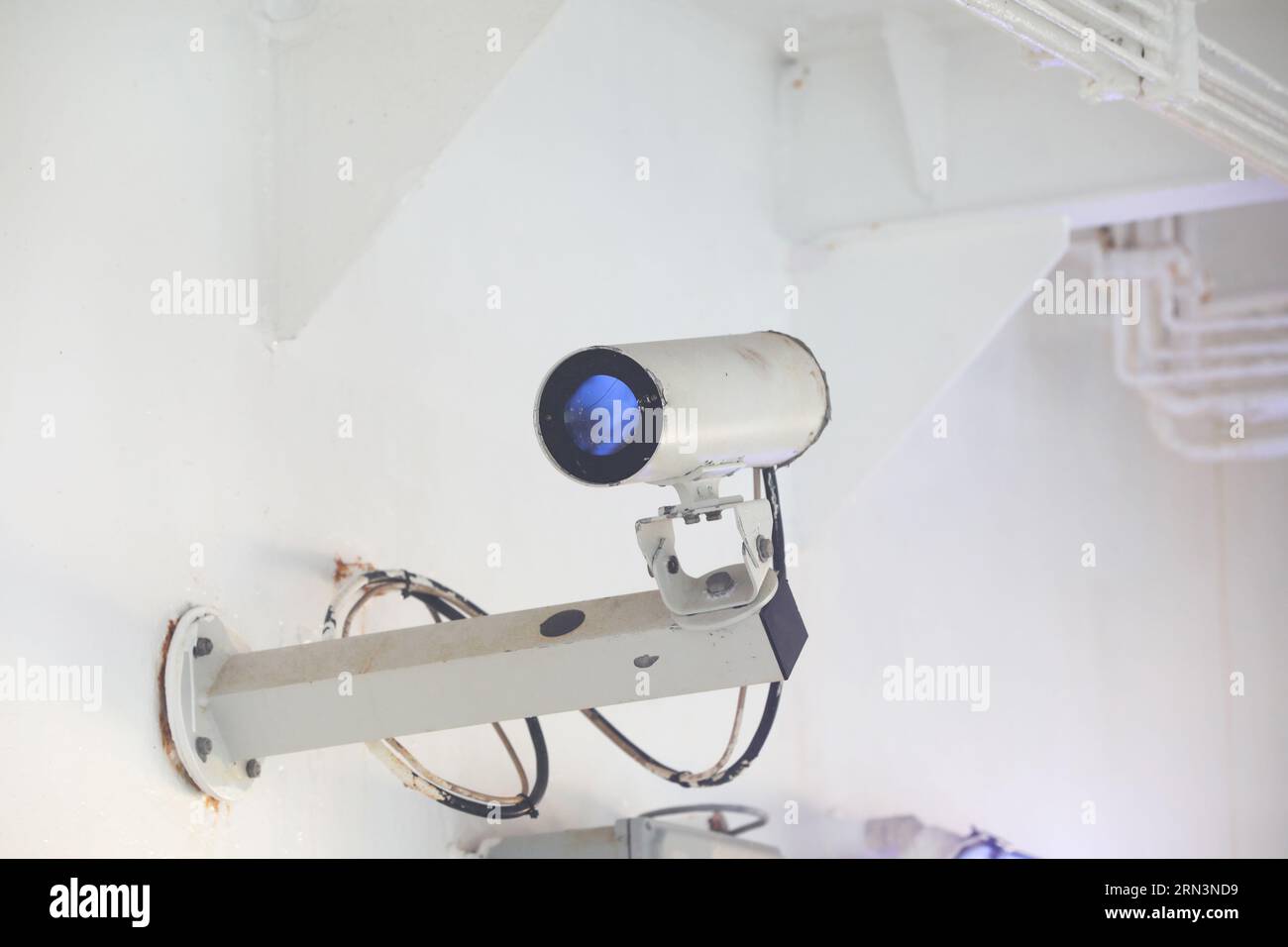 CCTV security camera installed in ship board for monitoring and ...