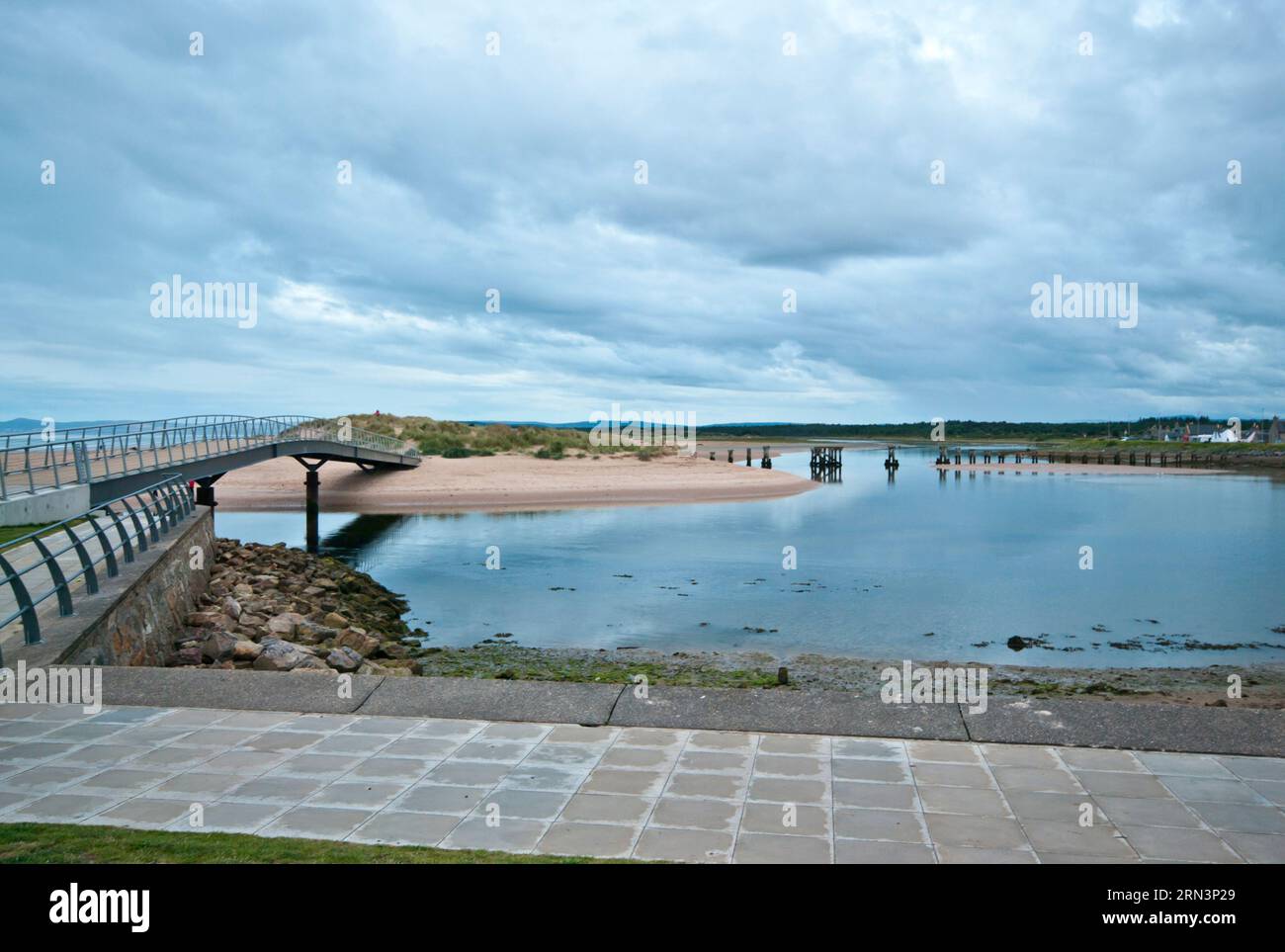 Lossiemouth East Beach and Footbridge Lossiemouth Moray Scotland Stock ...