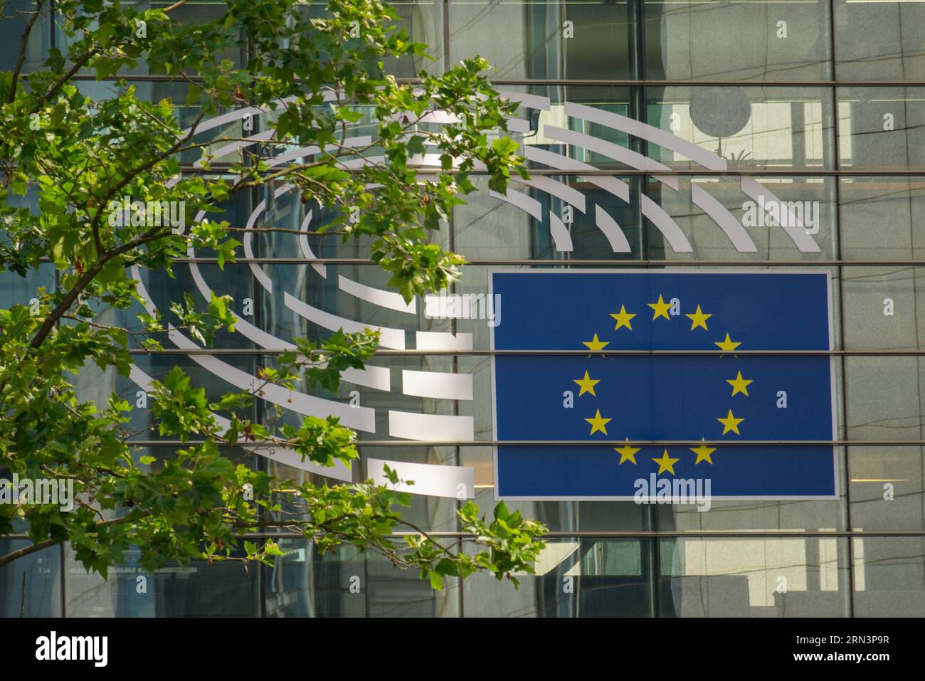 Headquarters of the European Union in Brussels, Belgium. Situated in ...