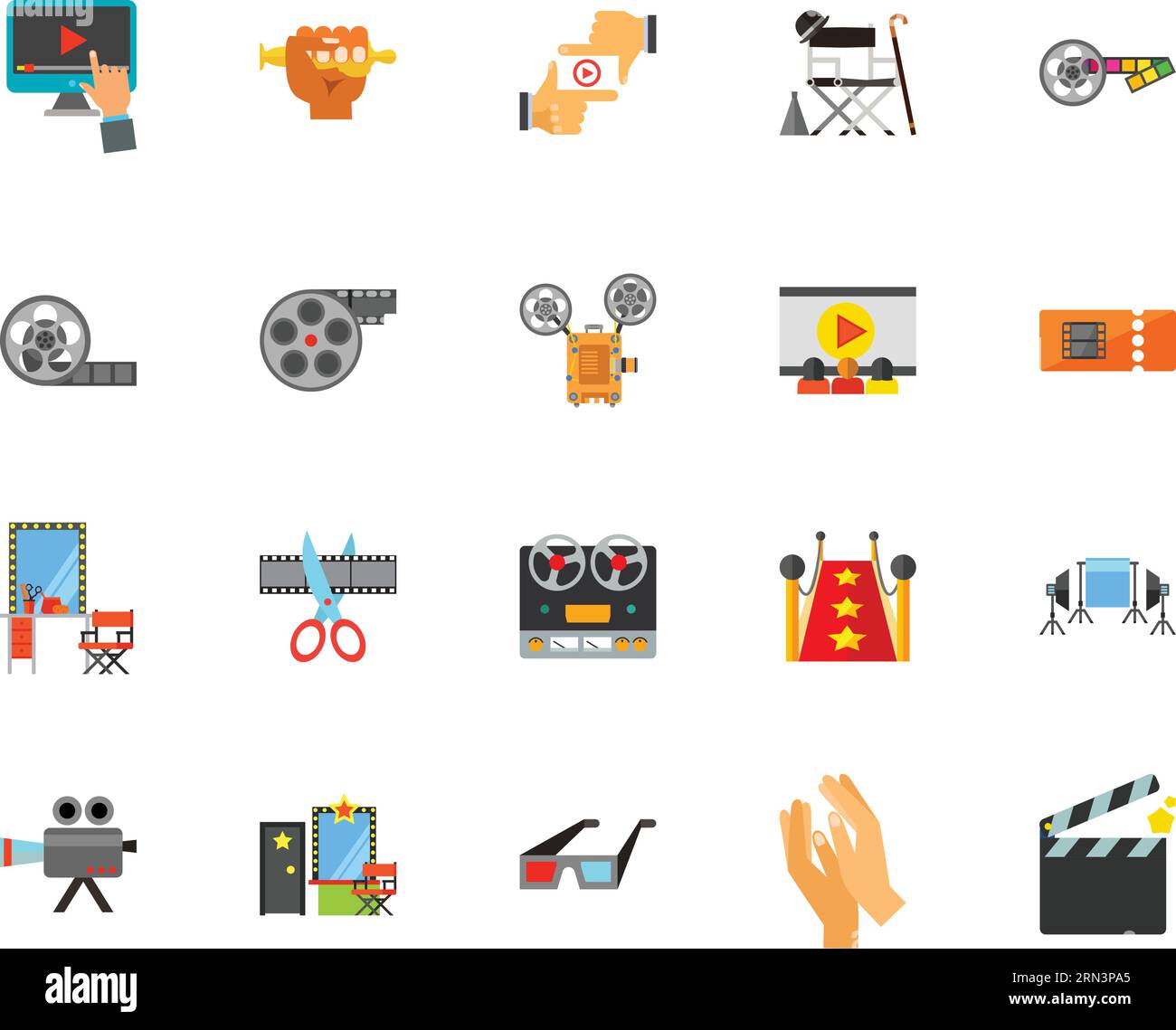 Cinema icon set Stock Vector Image & Art - Alamy