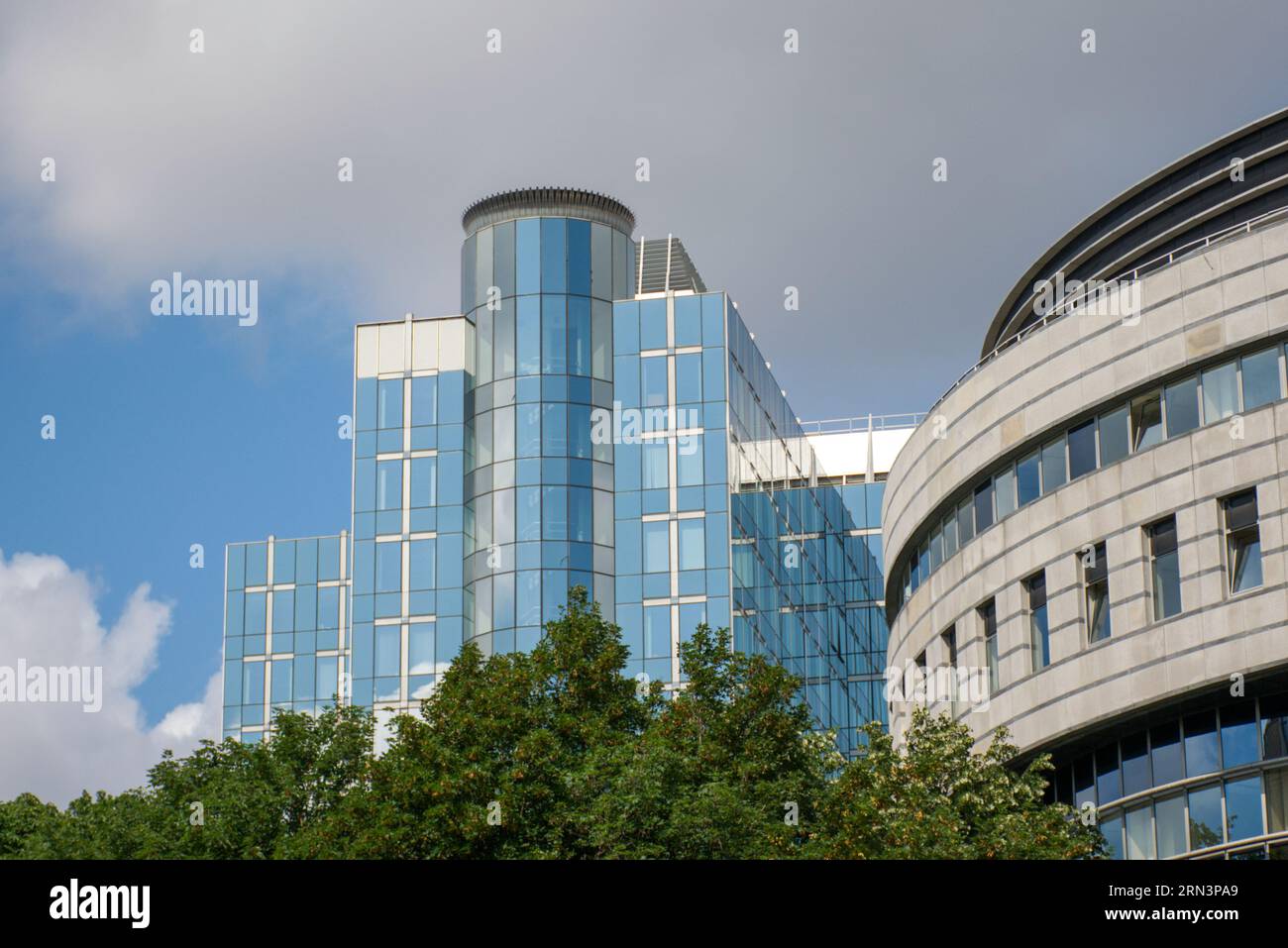 Headquarters of the European Union in Brussels, Belgium. Situated in ...