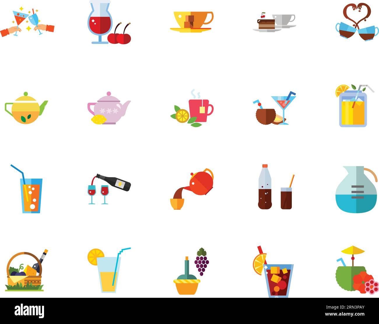 Refreshing restaurant drinks Stock Vector Images - Alamy