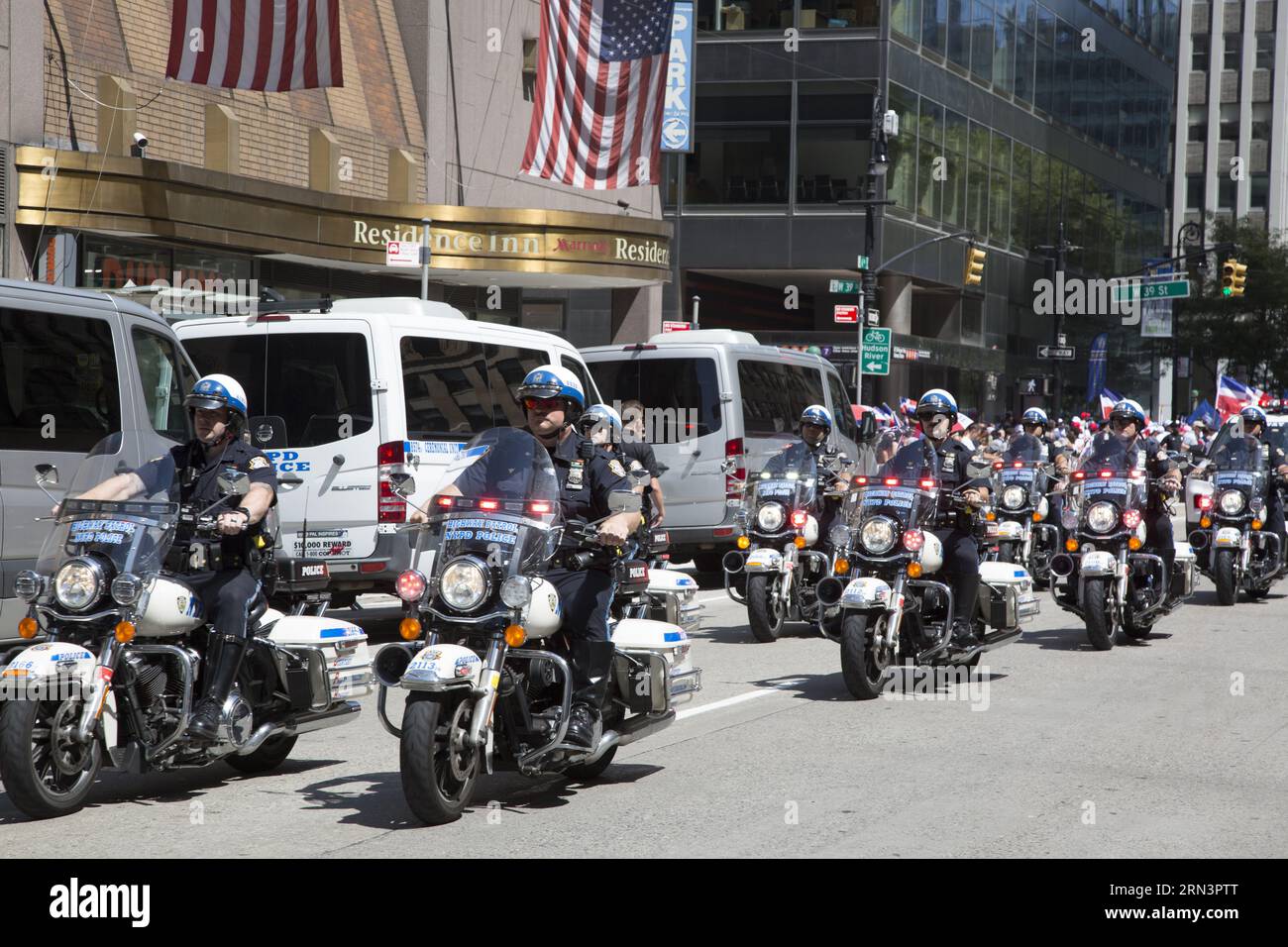 Motorcycle cops on duty to accompany the 41st annual Dominican Day ...