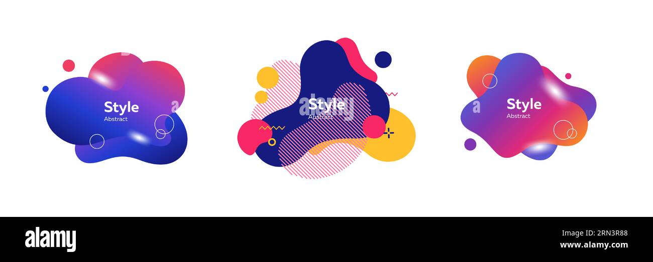 Collage of abstract blobs for card background Stock Vector Image & Art ...