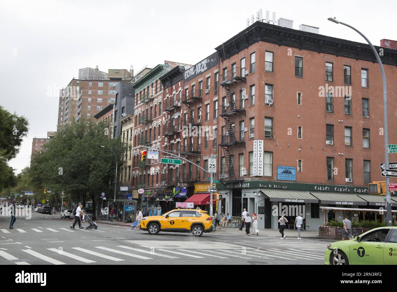 Corner of 1st Avenue and East 1st Street in the East Village, New York ...