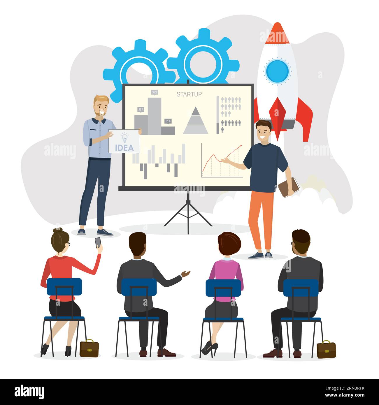 Presentation and discussion. Teamwork and new startup development ...