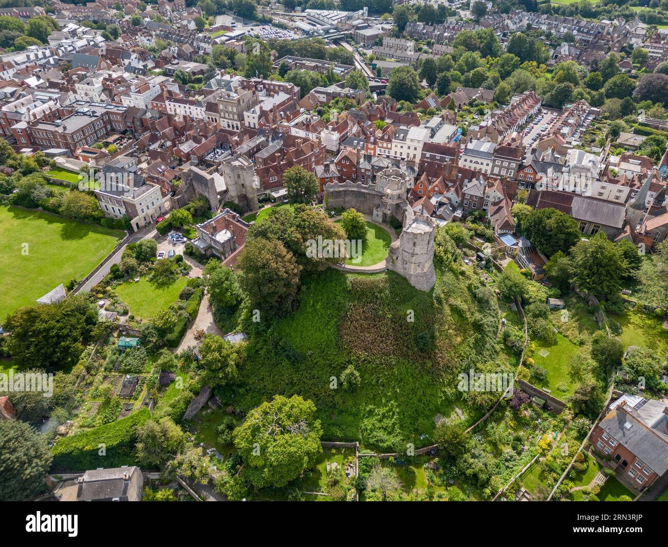 Aerial lewes castle hi-res stock photography and images - Alamy