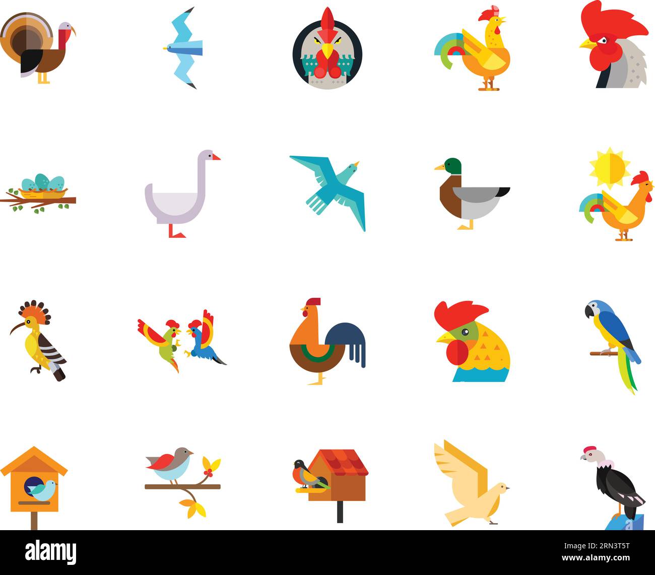 Birds icon set Stock Vector Image & Art - Alamy