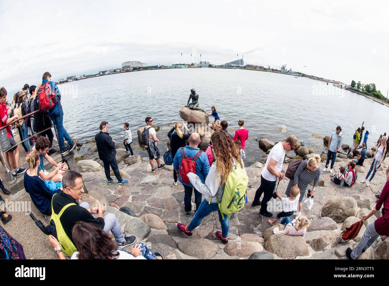 COPENHAGEN, Denmark — The iconic Little Mermaid statue perched on a ...