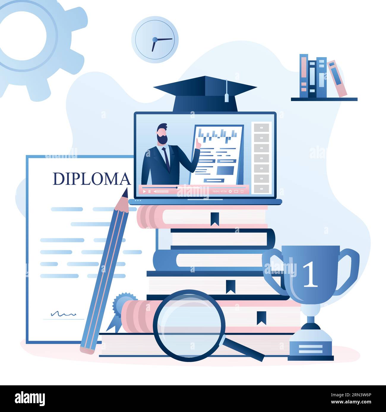 E learning skills cartoon Stock Vector Images - Alamy