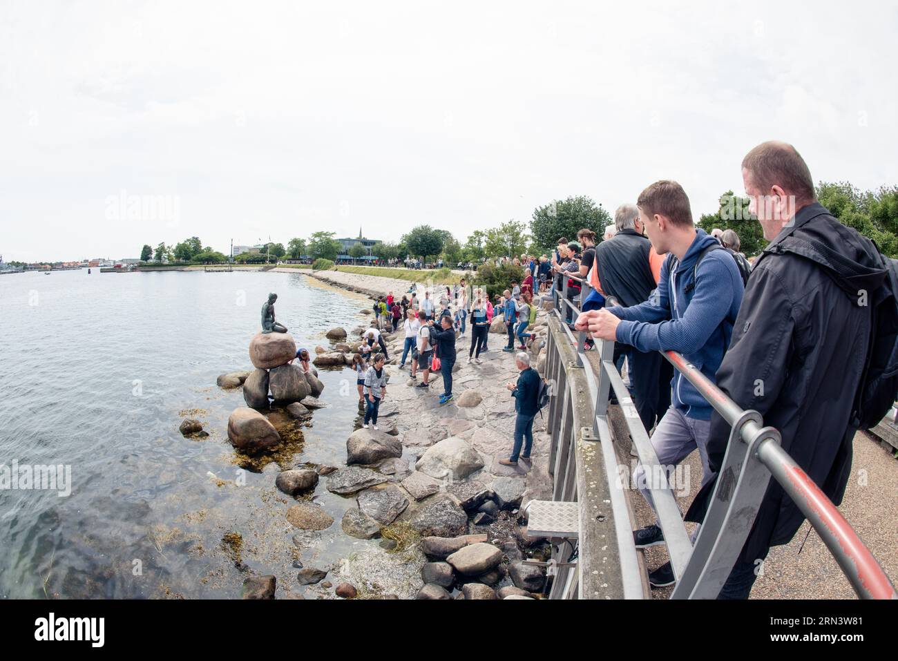 COPENHAGEN, Denmark — The iconic Little Mermaid statue perched on a ...