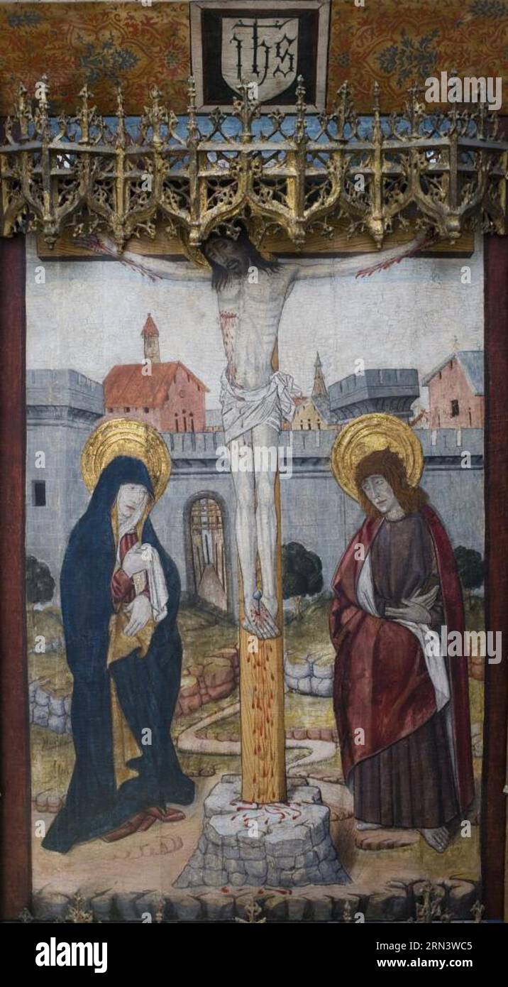 Retablo with Scenes from the Life of the Virgin - The Crucifixion 1490 ...