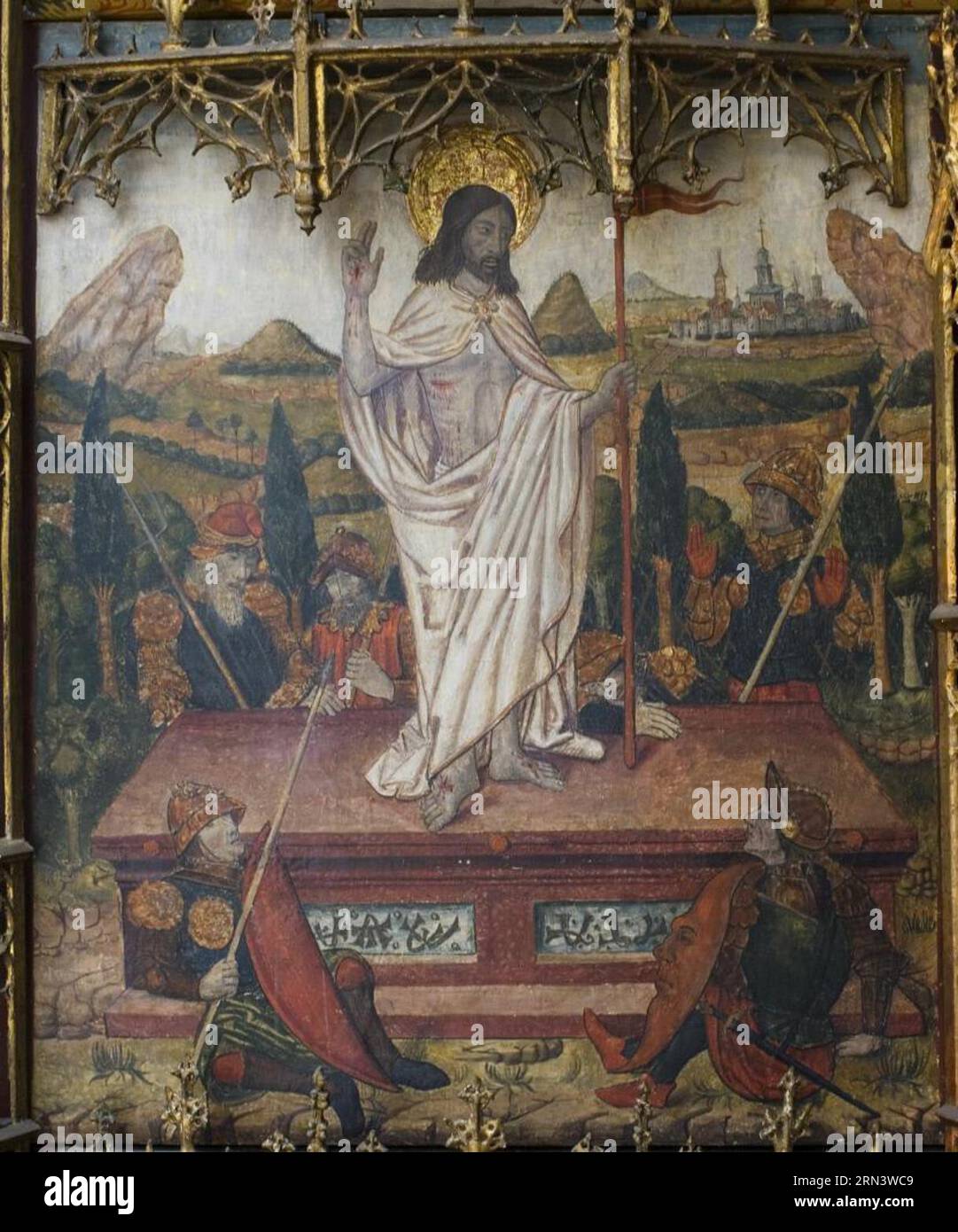 Retablo with Scenes from the Life of the Virgin-The Resurrection 1490 ...