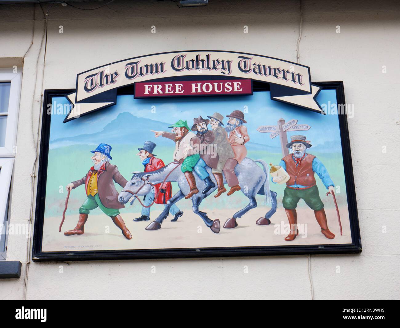 The Tom Cobley Tavern inn sign at Streyton, Devon Stock Photo - Alamy