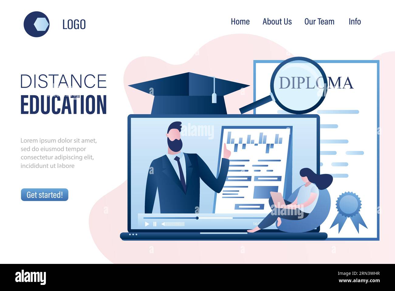 Video tutorial page Stock Vector Images - Alamy