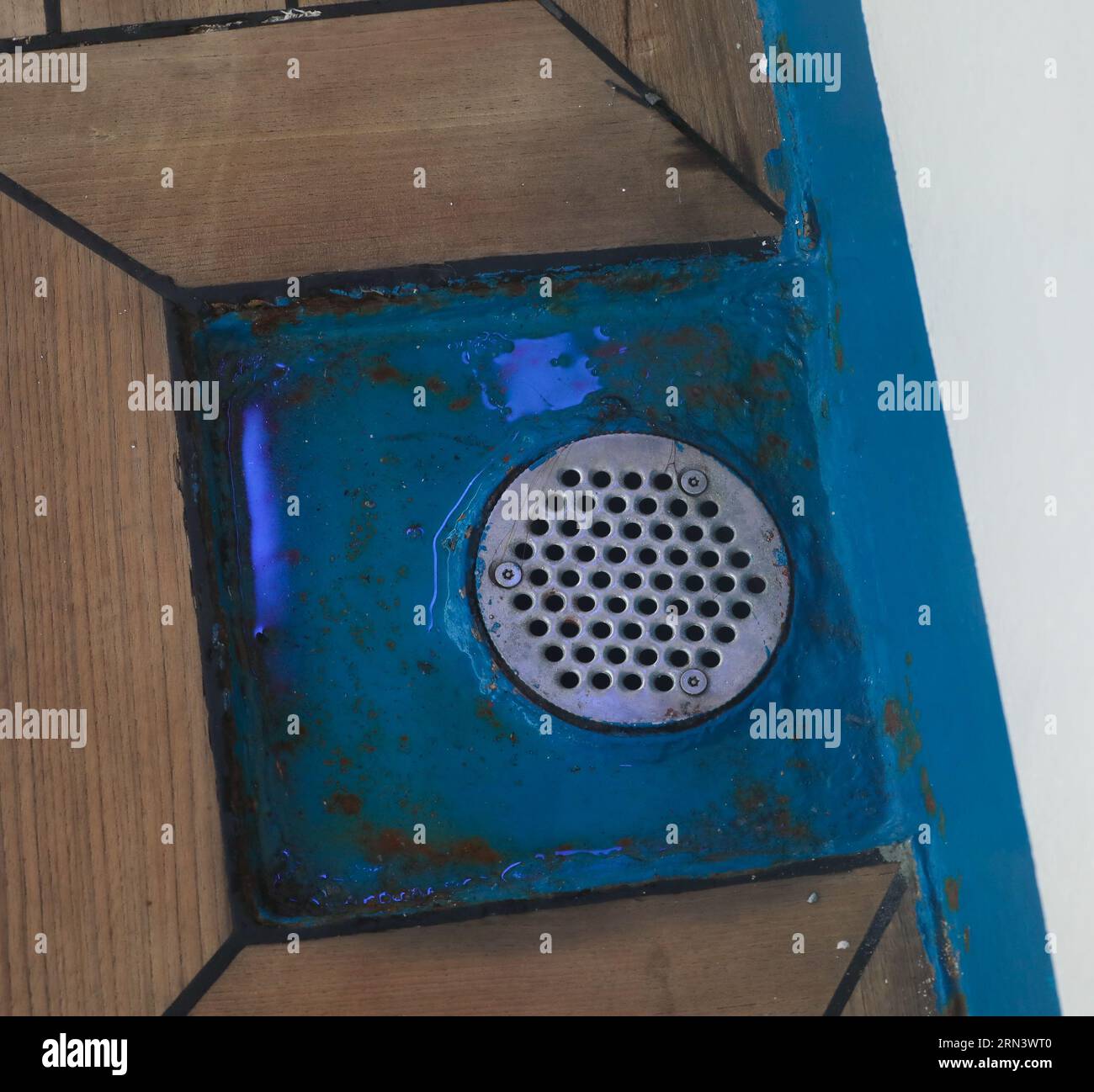 Stainless steel floor trap Stock Photo - Alamy