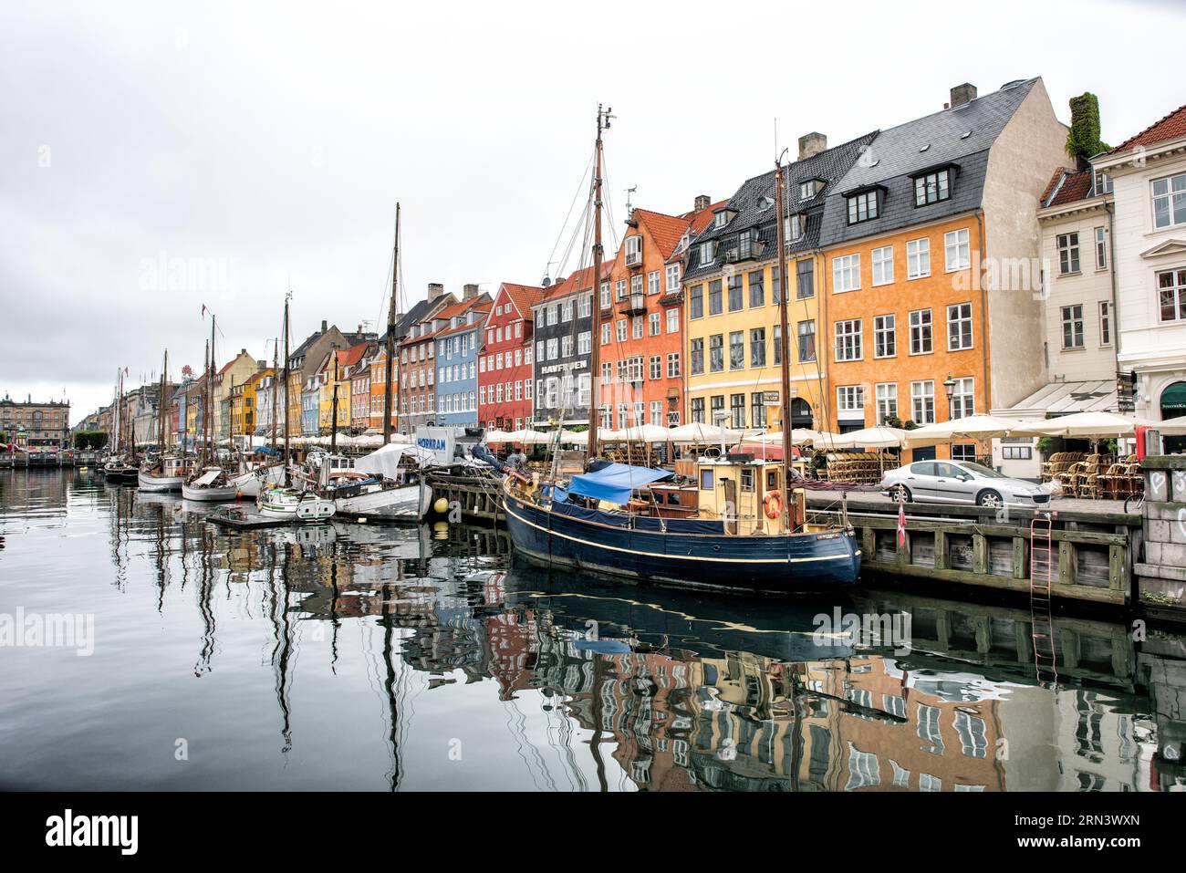 Nyhavn Harbor Boats And Buildings Copenhagen Denmark // COPENHAGEN ...