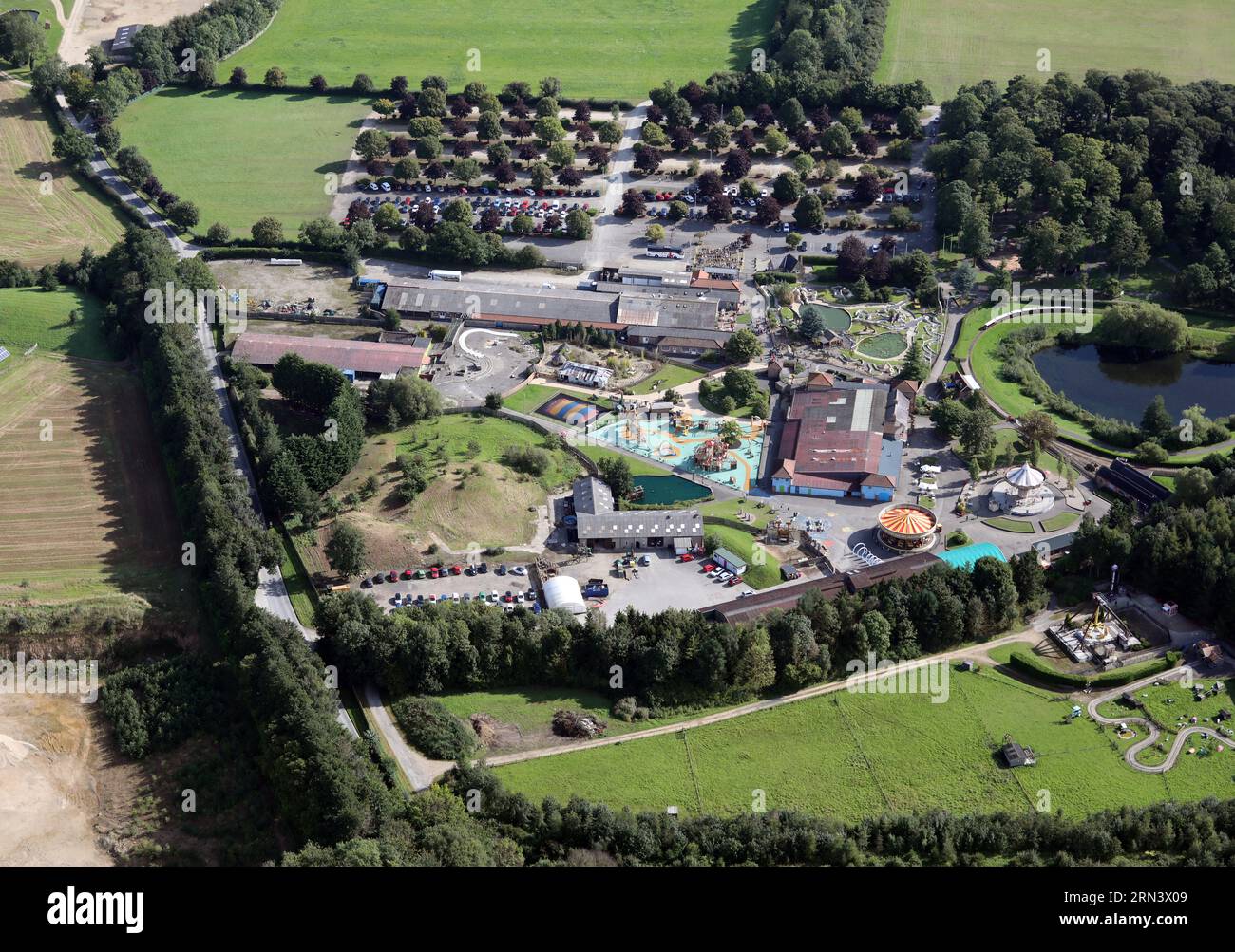 aerial view of Lightwater Valley Family Adventure Park, an amusement ...