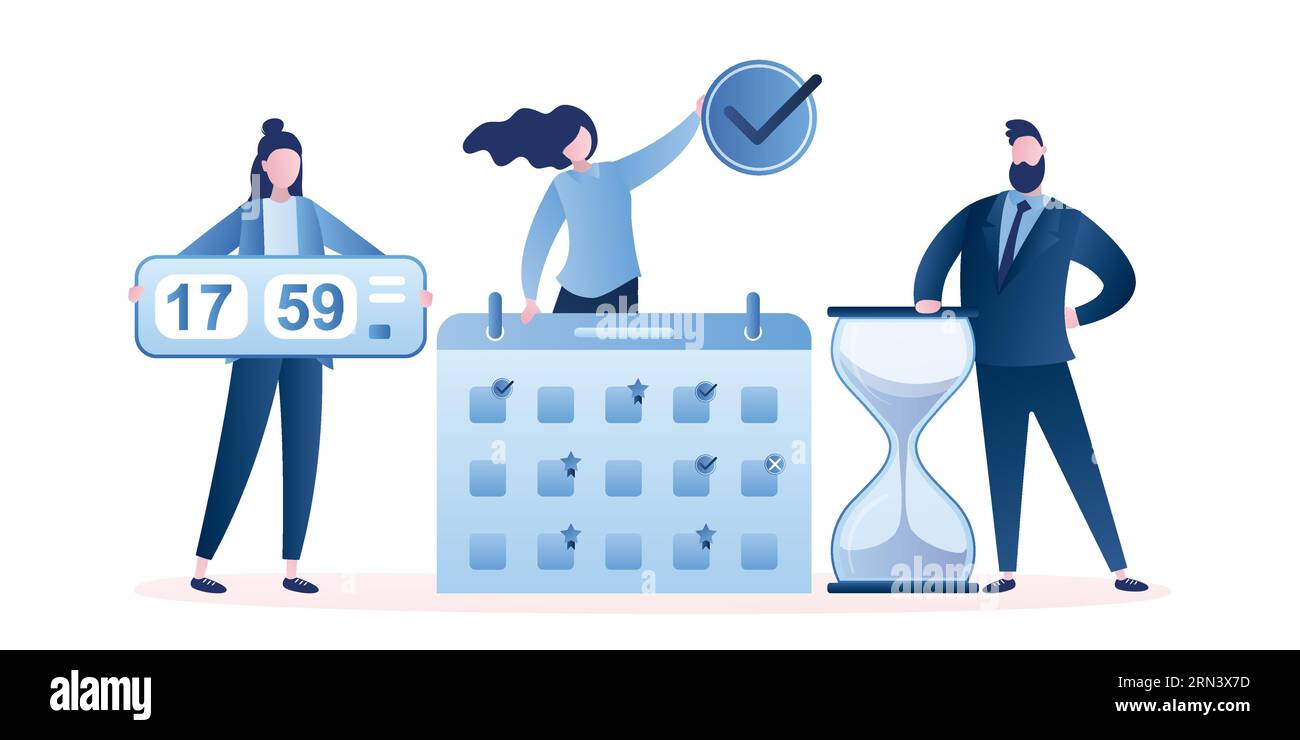 Schedule, Planner and Time Management. Business people planning and ...