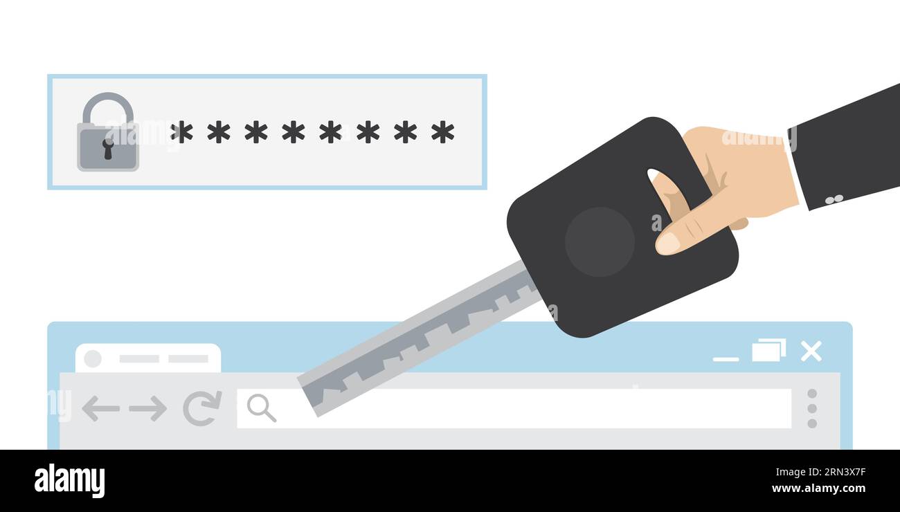 Password And Personal Data Protection Internet Security Part Of Web